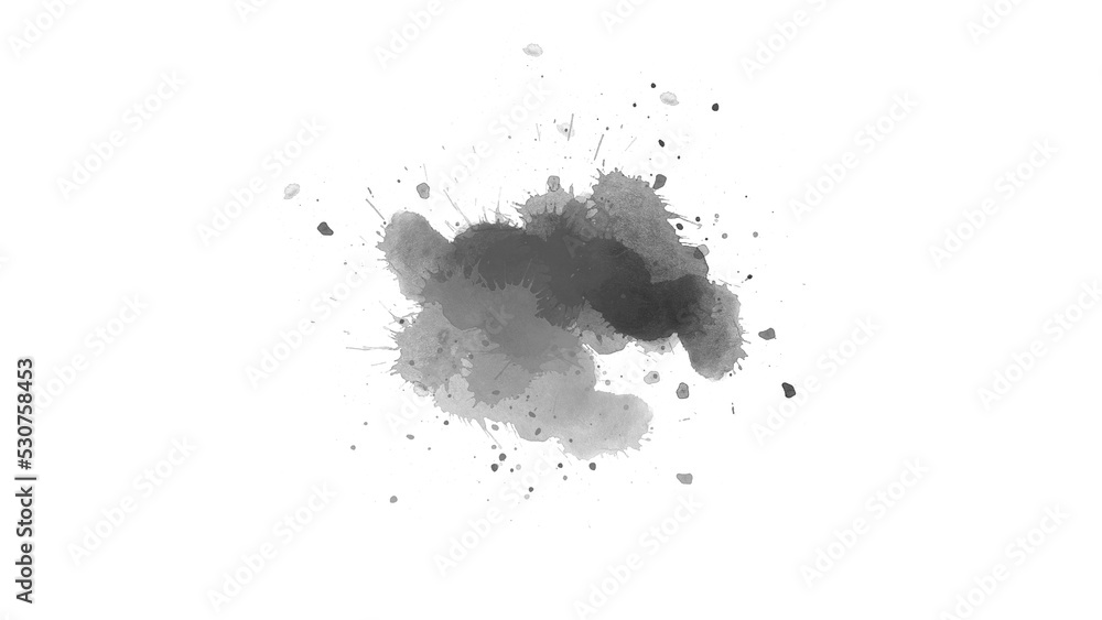 watercolor paint brush stroke. ink splash transition. Abstract inkblot ...