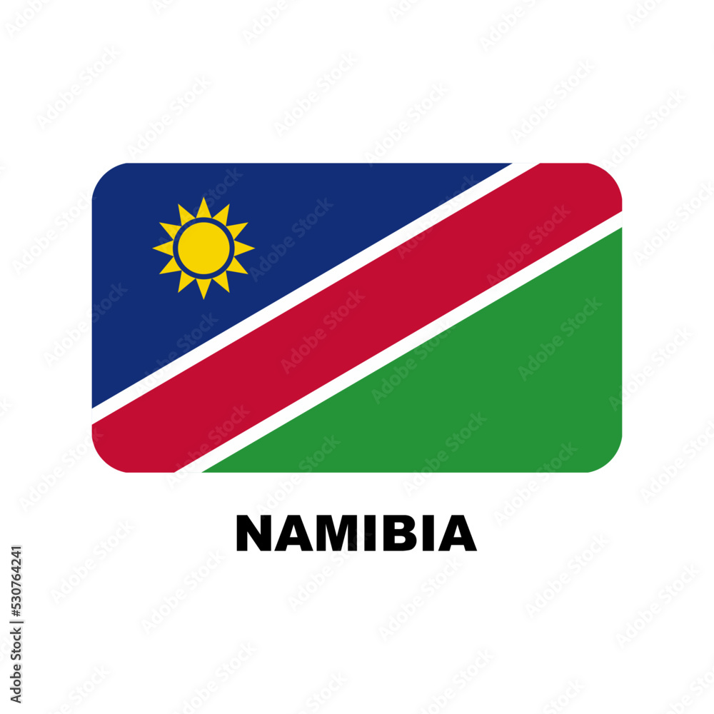 Oficial national flags of the world. Namibia country. Design ...