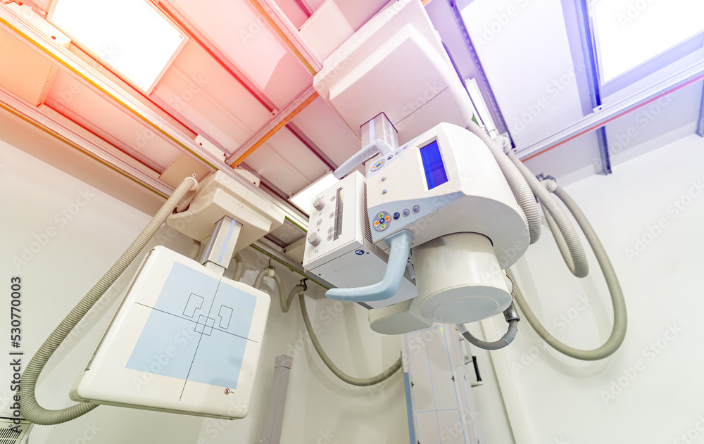 X-ray medical professional equipment. Clinical radiography diagnostic ...