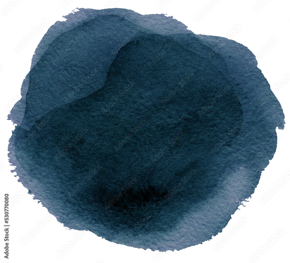 Watercolor dark blue abstract background. Beautiful indigo splash ...