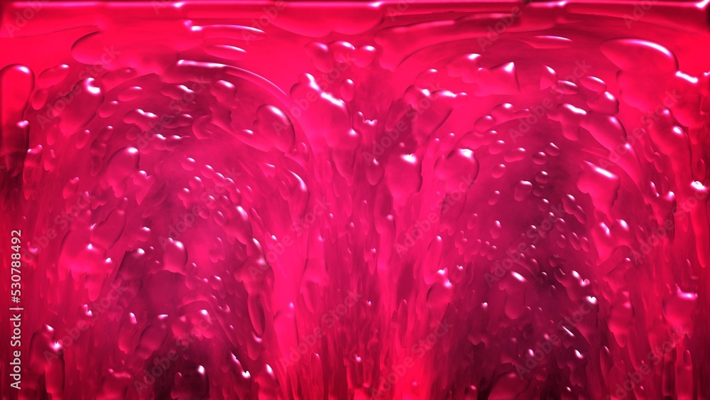 Abstract red frosted glass background with splash rain drops. Red ...