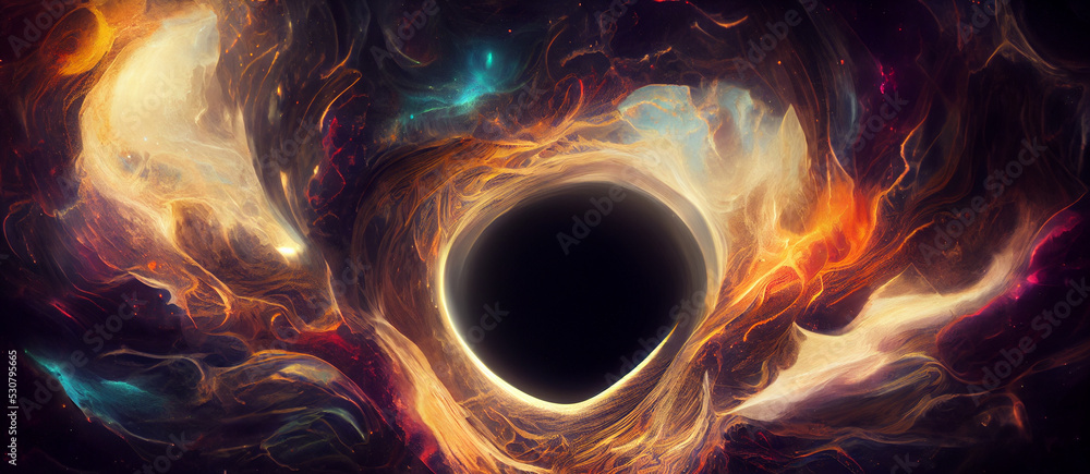 Abstract Sci-fi wallpaper. Beauty of deep space. Colorful graphics for ...