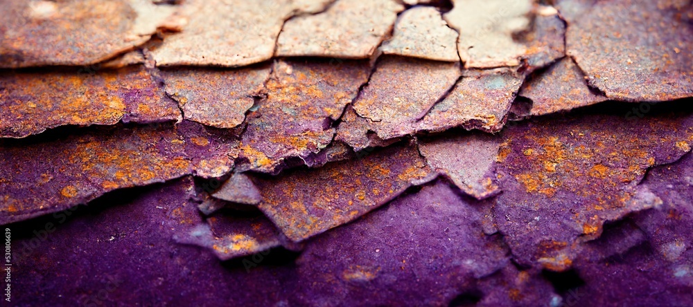 Amethyst colored granite rock layers, highly detailed up close low ...