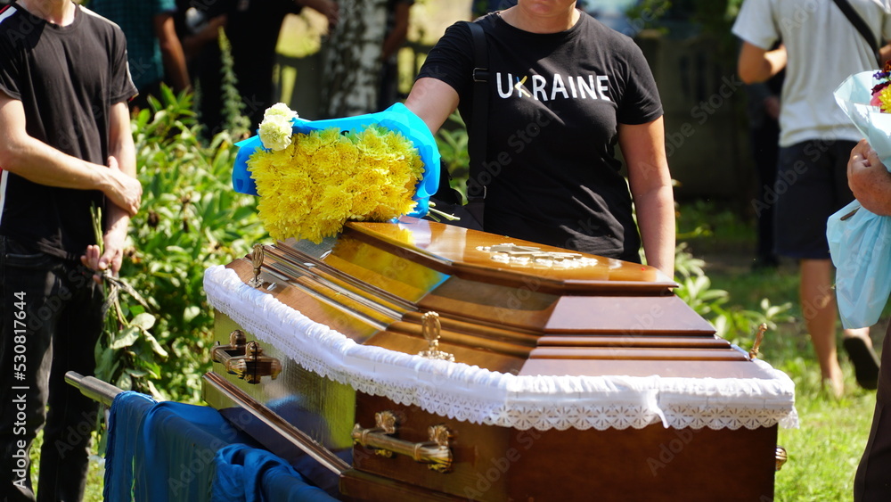 Ukraine. A funerals of Ukrainian servicemen killed during Russia's ...