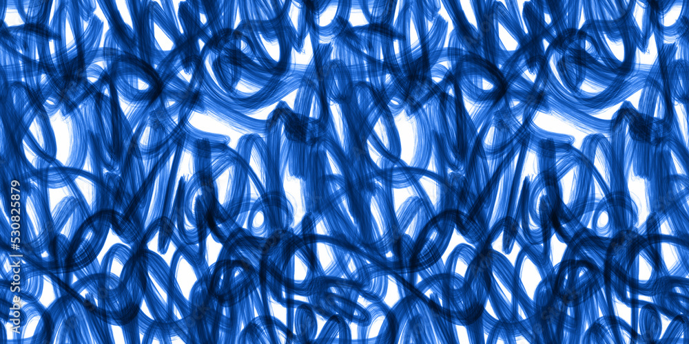Seamless freestyle hand drawn painterly brush stroke modern abstract ...