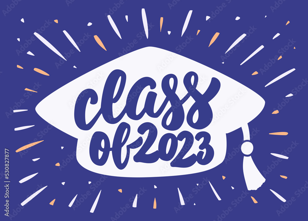 Class of 2023. Vector handwritten lettering banner. Stock Vector ...