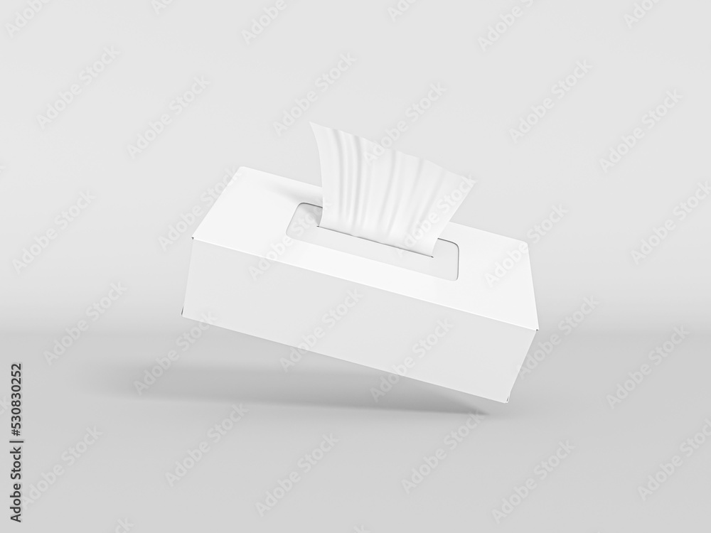 Facial tissue paper box mockup for packaging and branding. box with ...