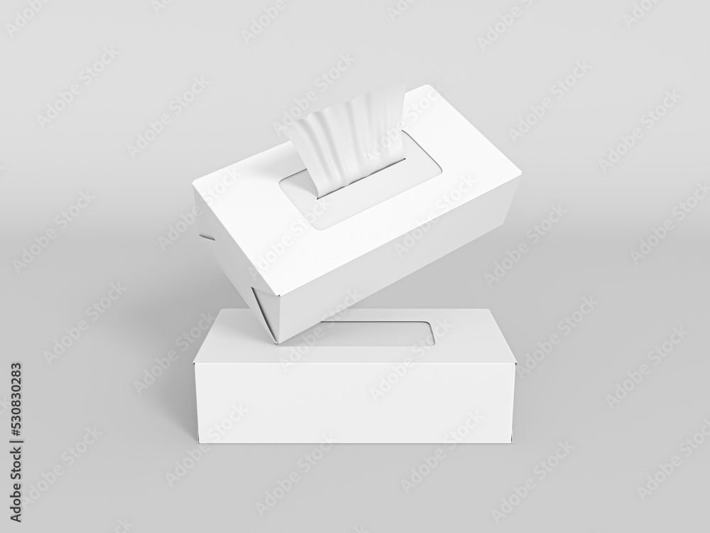 Facial tissue paper box mockup for packaging and branding. box with ...