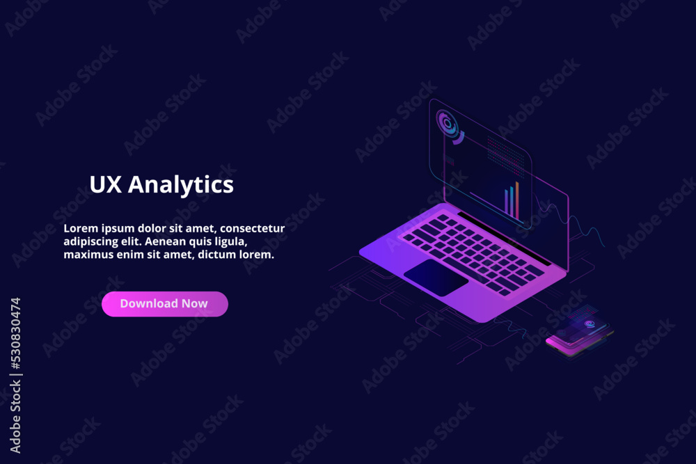Data analytics concept banner. Can use for web banner, infographics ...