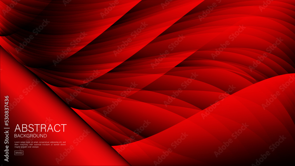 Red abstract wave background, wave vector, Geometric vector, Minimal ...