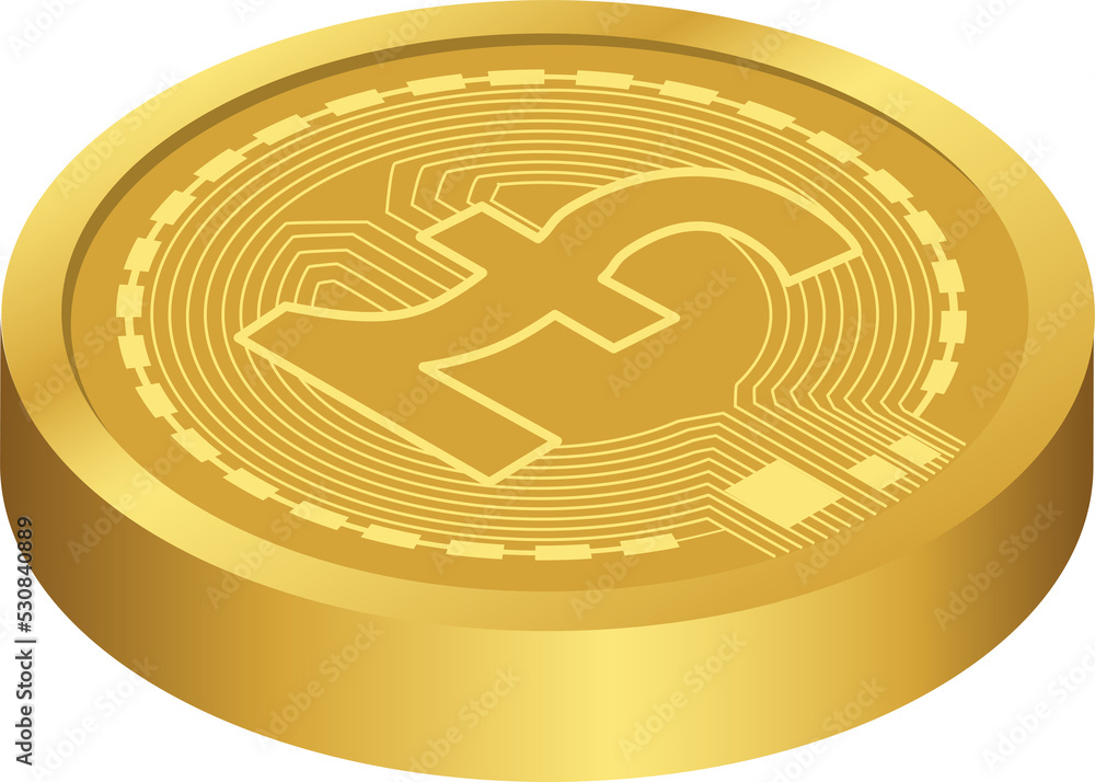 Pound Sterling digital gold coin PNG front view. Currency exchange ...