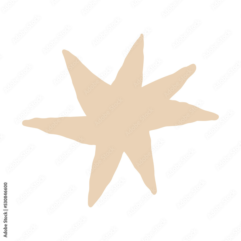 Cute hand-drawn Stars png illustration Stock Illustration | Adobe Stock
