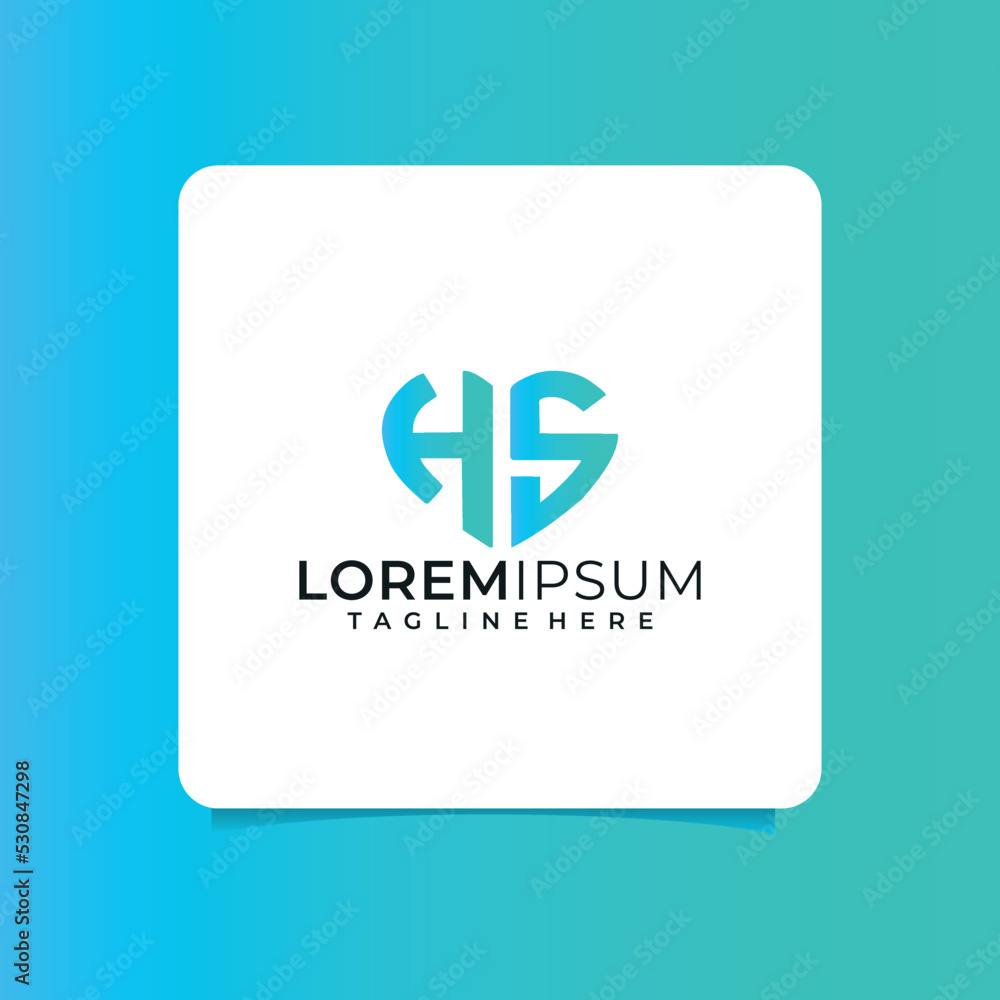 hs letter design for logo and icon.az typography for technology ...