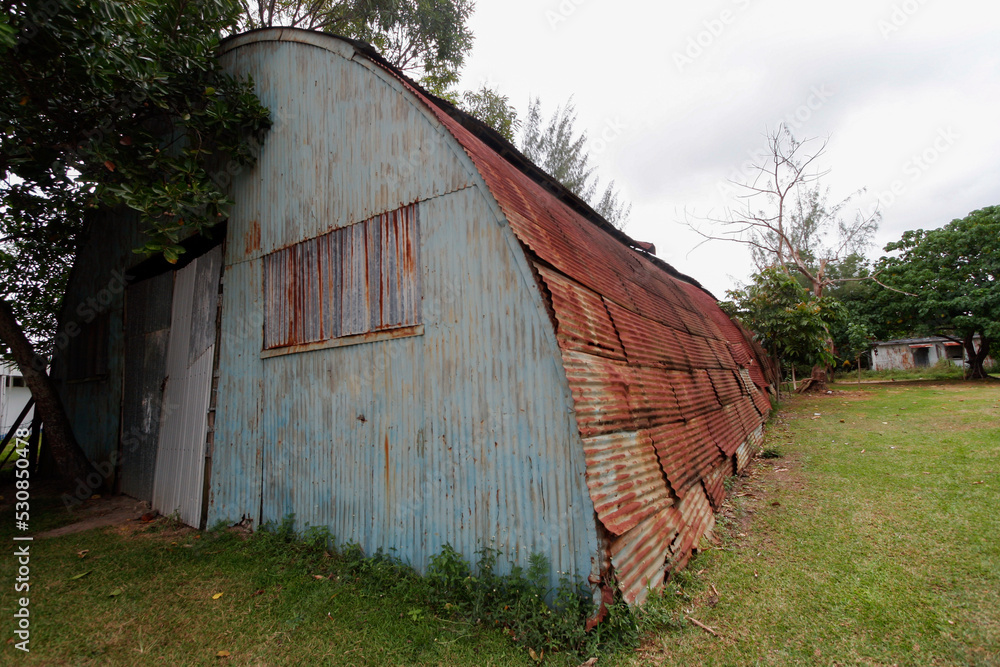 Old american army quonset hut rusting in Luganville, Espiritu Santo ...