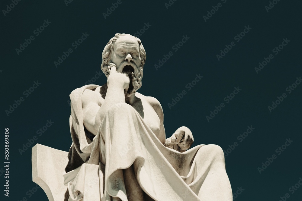 Statue of the ancient Greek philosopher Socrates. Stock Photo | Adobe Stock