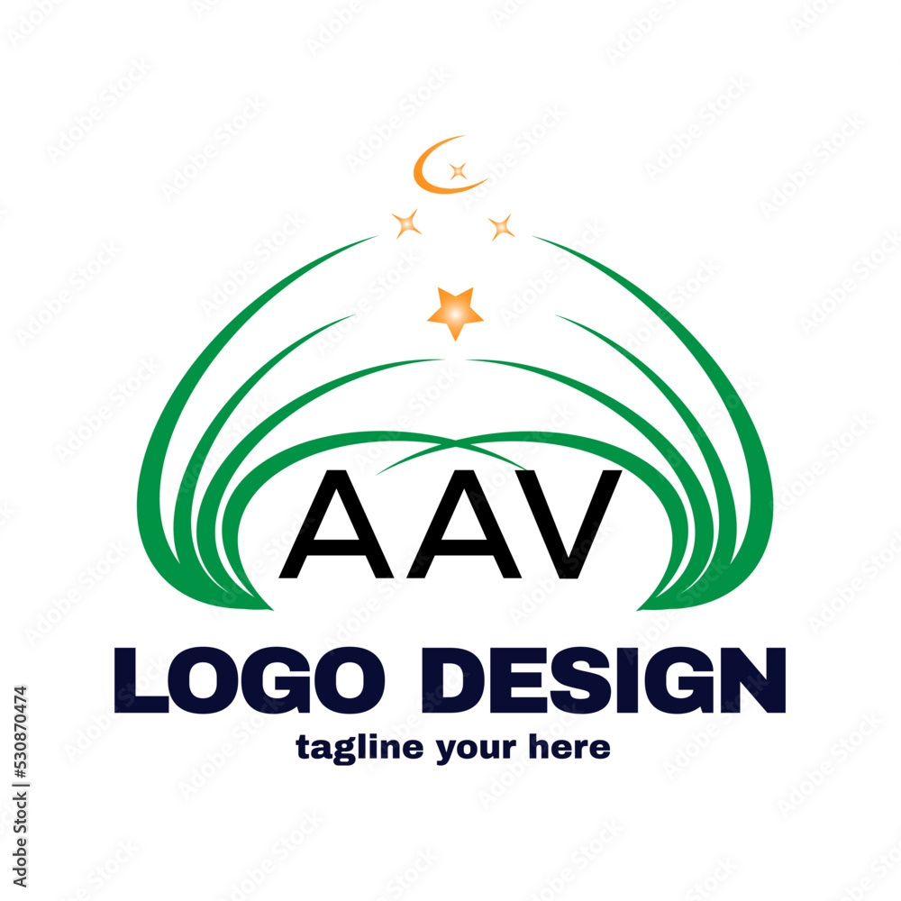 AAV letter logo. AAV Blue Image on transparent background. AAV Monogram ...