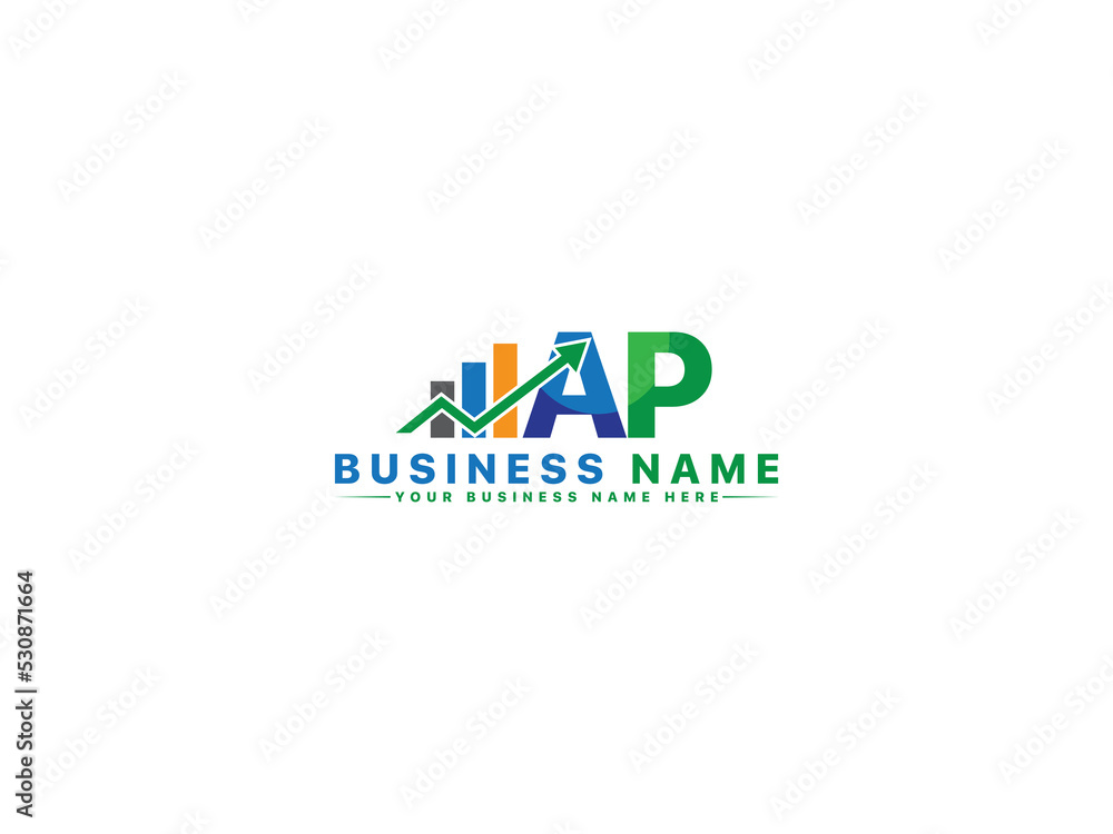AP a&p Logo Icon, Colorful Ap Financial Logo Letter Vector Image Design ...