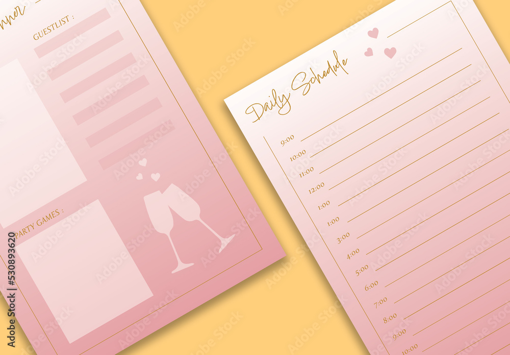 Hen Party Planner Stock Template | Adobe Stock