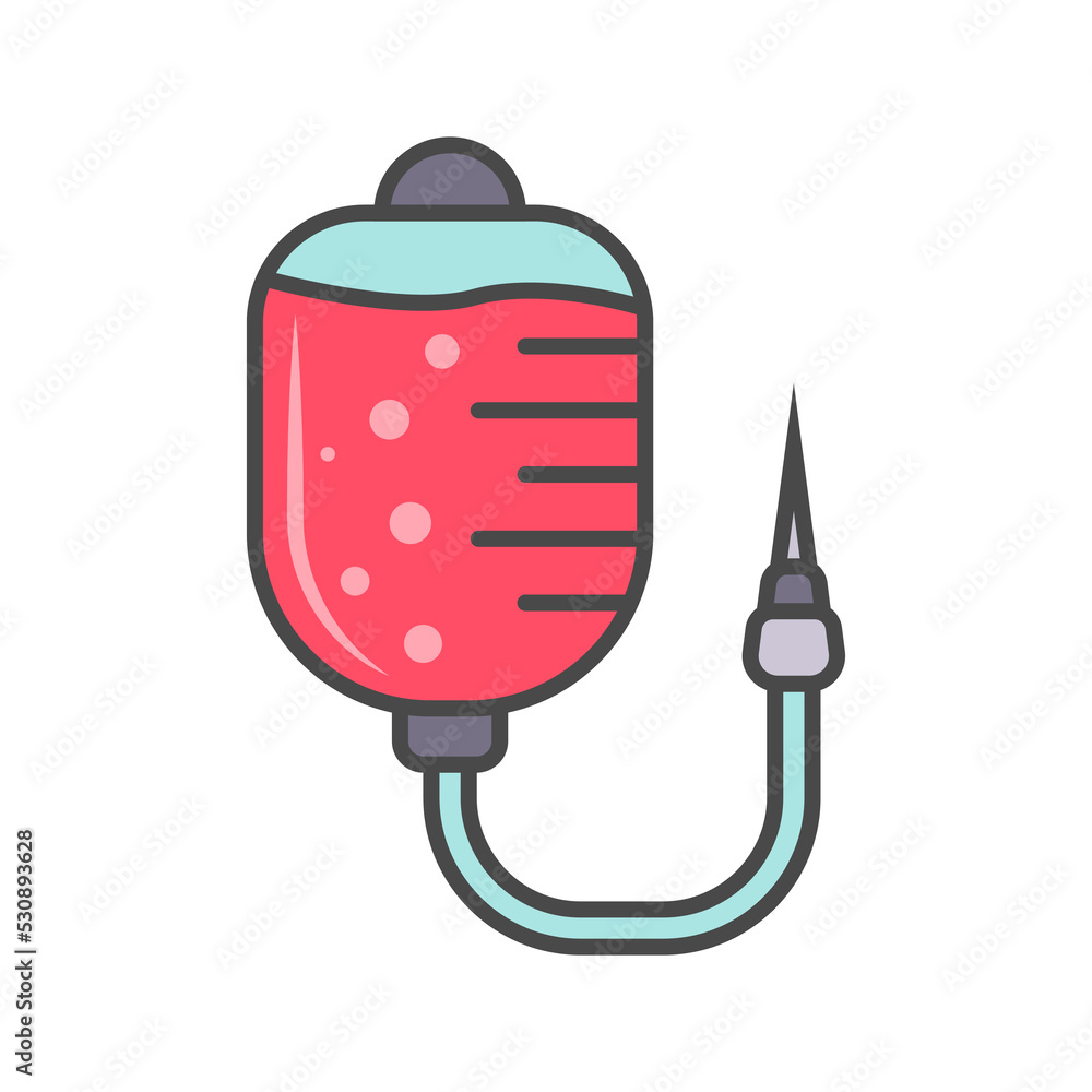 Blood transfusion linear icon isolated on white background vector ...