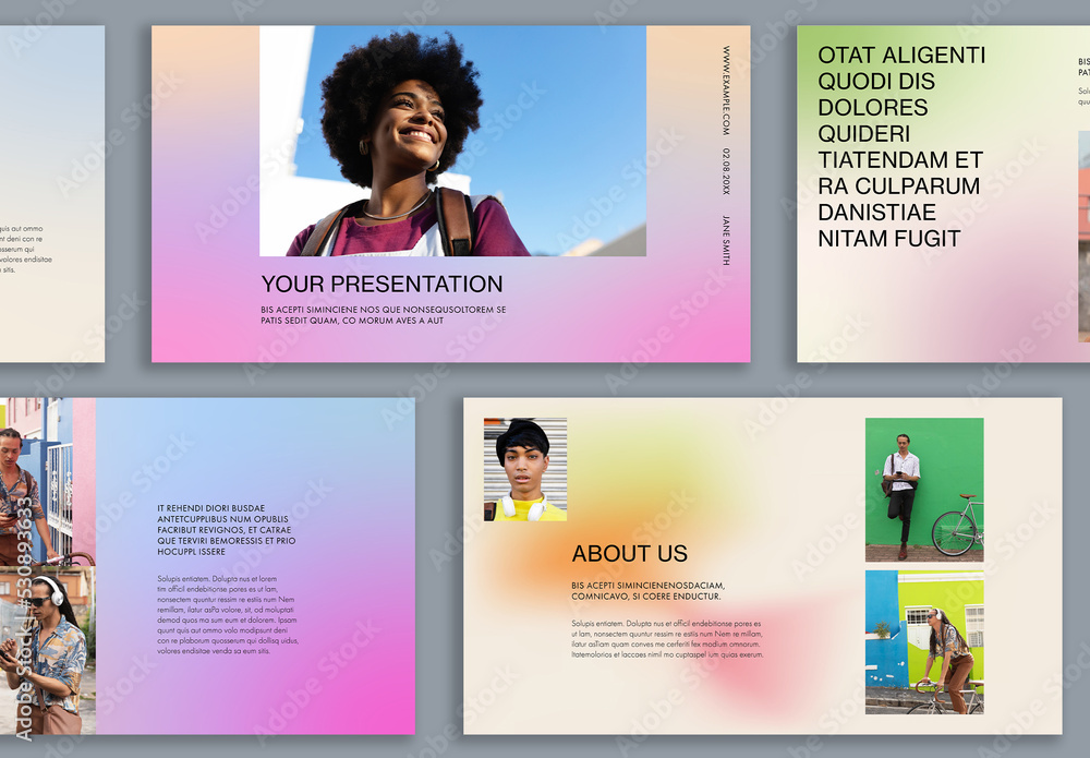 Gradient Minimal Presentation Layout Stock Template | Adobe Stock