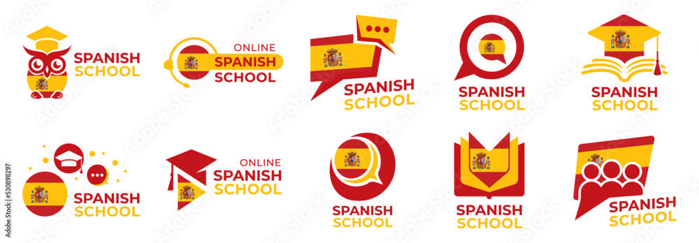 Vector logo of the Spanish language school Stock Vector | Adobe Stock