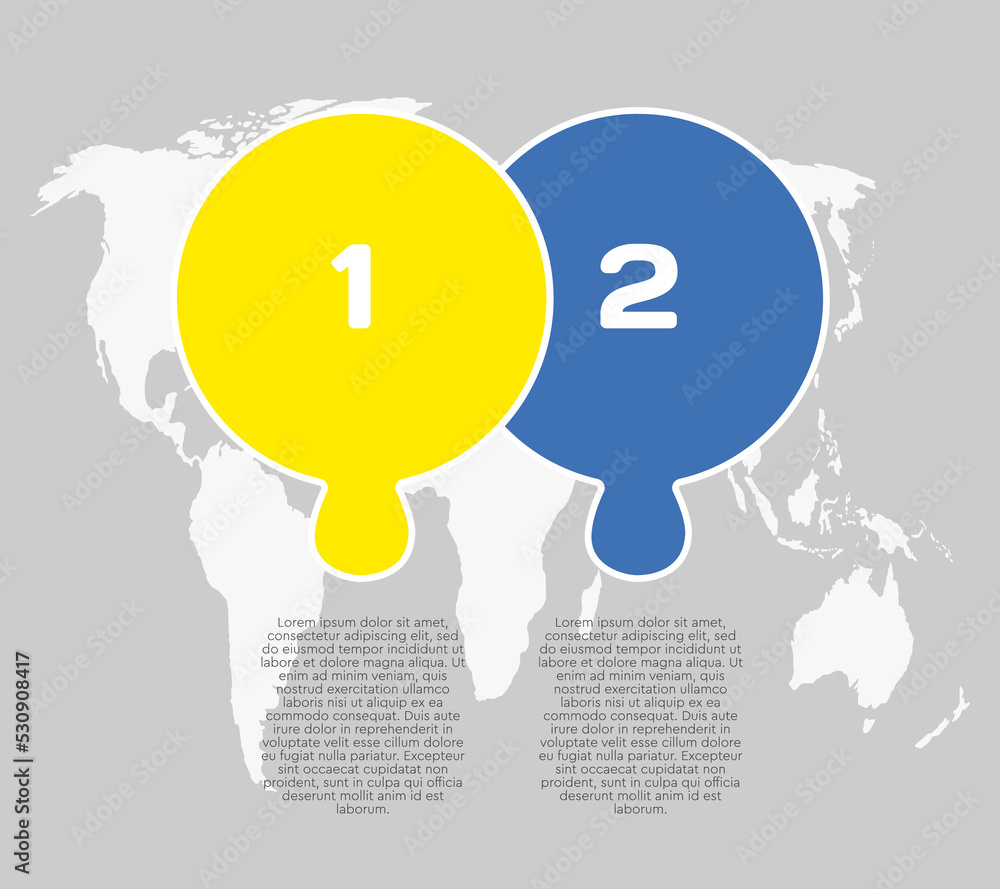 Vector diagram infographic process on 2 steps Stock Vector | Adobe Stock