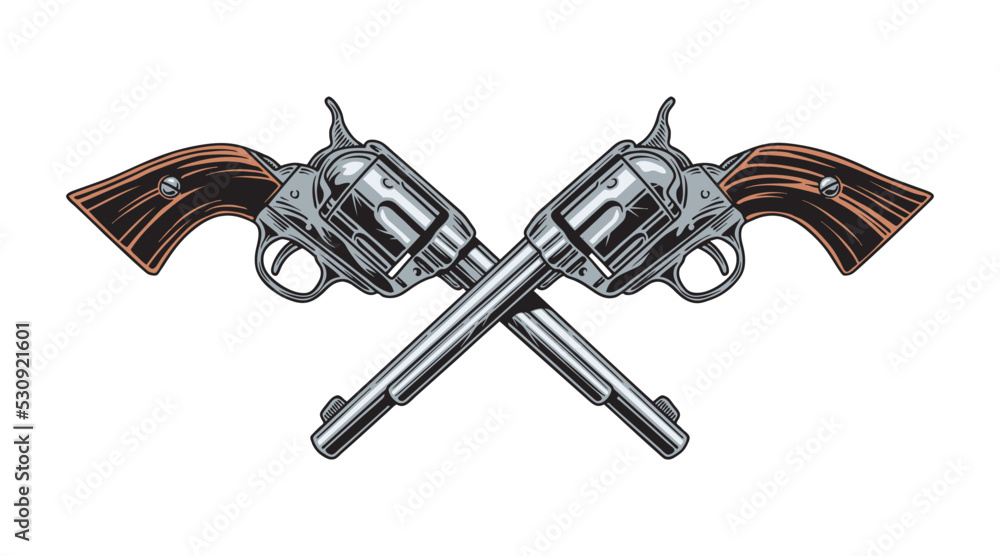 Crossed Revolvers