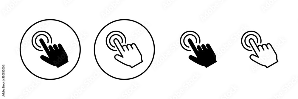 Hand click icon vector. pointer sign and symbol. hand cursor icon Stock ...