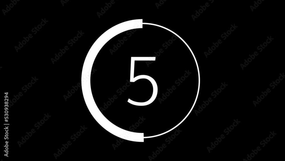 Simple 10 seconds countdown timer with animated indicator. Circle ... Simple 10 seconds countdown timer with animated indicator. Circle ...
