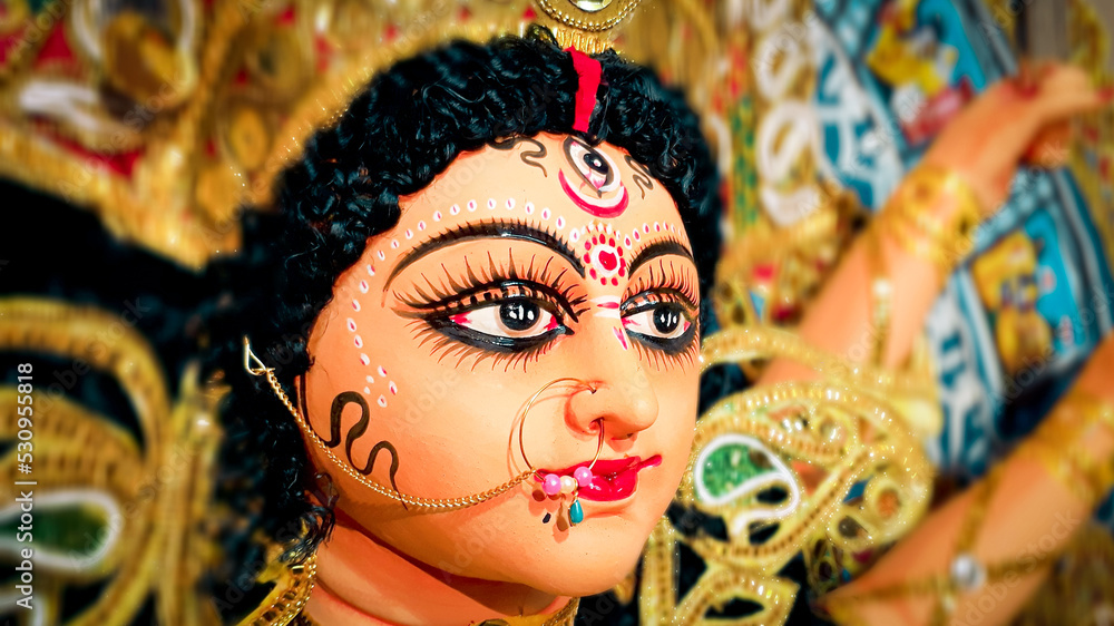 face of a person maa durga devi Sculpture of Hindu Goddess Durga ...