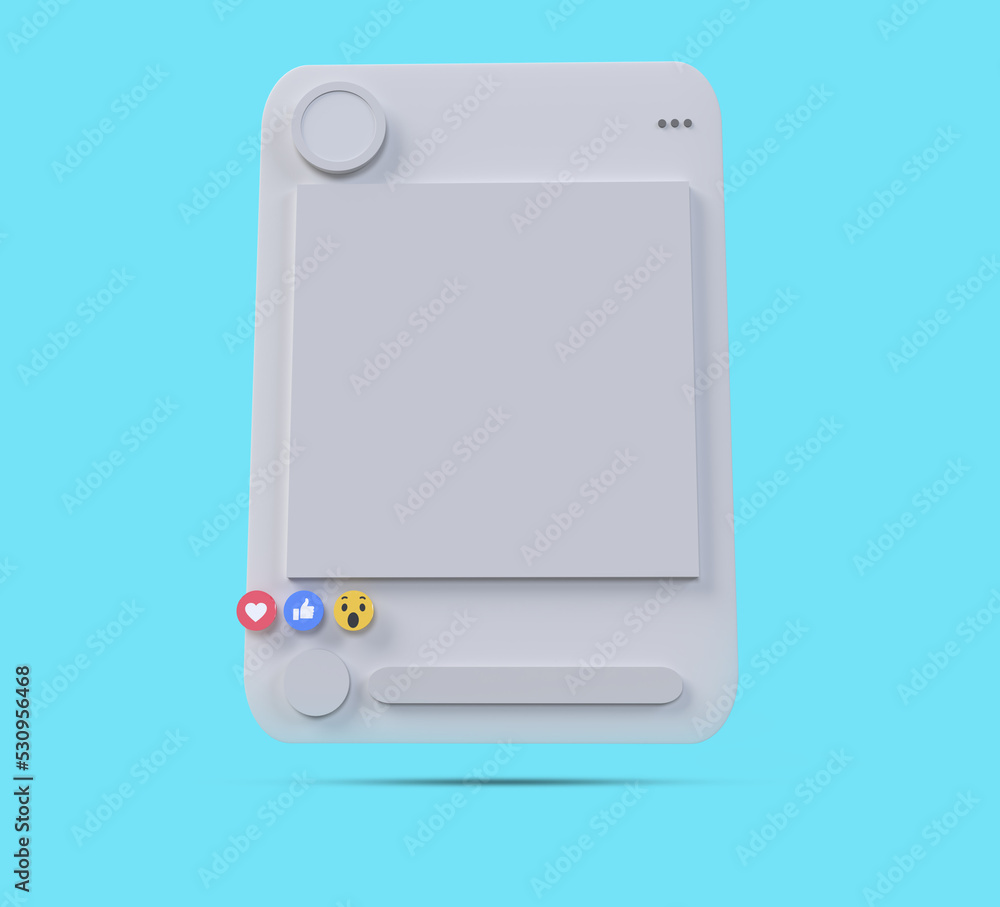 Facebook mockup template for social media app.Mockup of social network ...