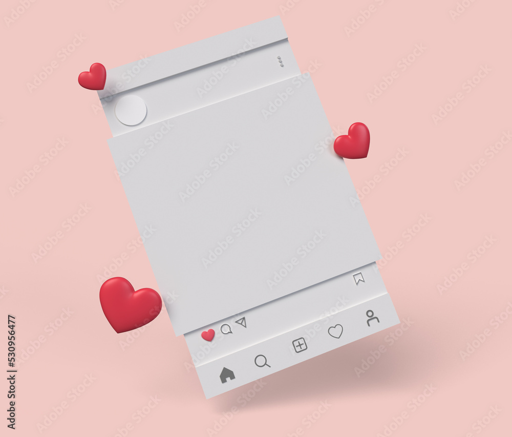 Instagram mockup. Social media post template mock up. Instagram app ...