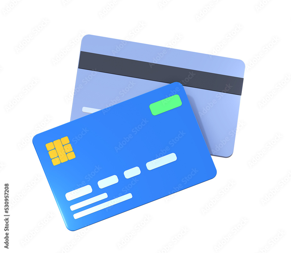 3d credit card front and back side., 3d credit card icon for ...