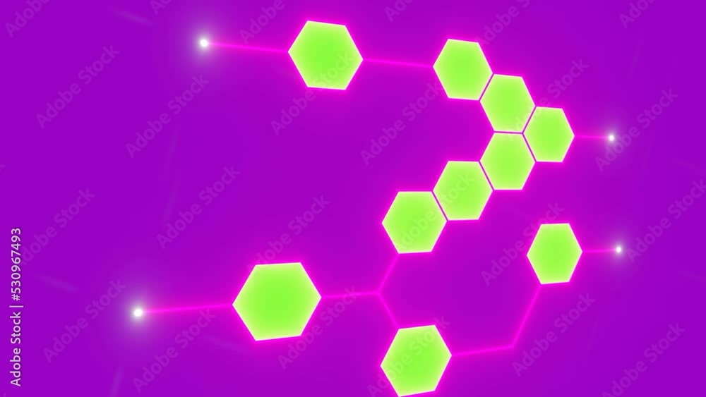 Animated sports intro video with green screen background hexagon grid ...