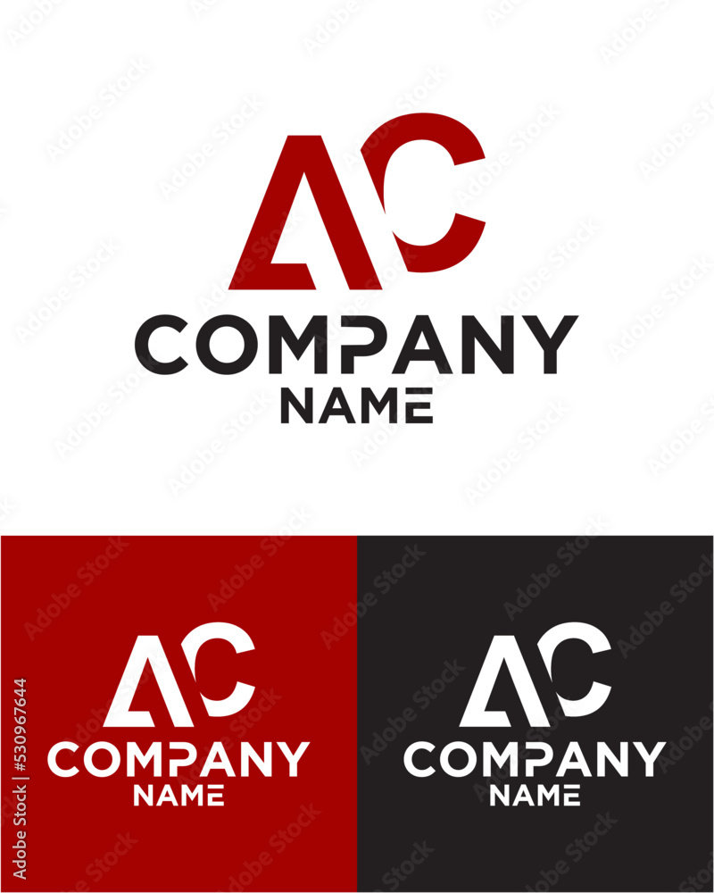 Initial letter a c logo vector design template Stock Vector | Adobe Stock