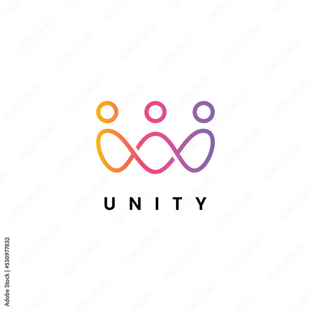 Minimal together unity logo diversity Stock Vector | Adobe Stock Minimal together unity logo diversity Stock Vector | Adobe Stock