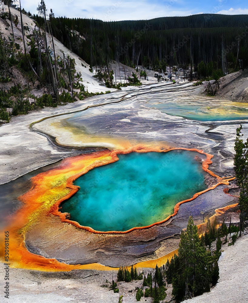 grand prismatic spring Stock Photo | Adobe Stock