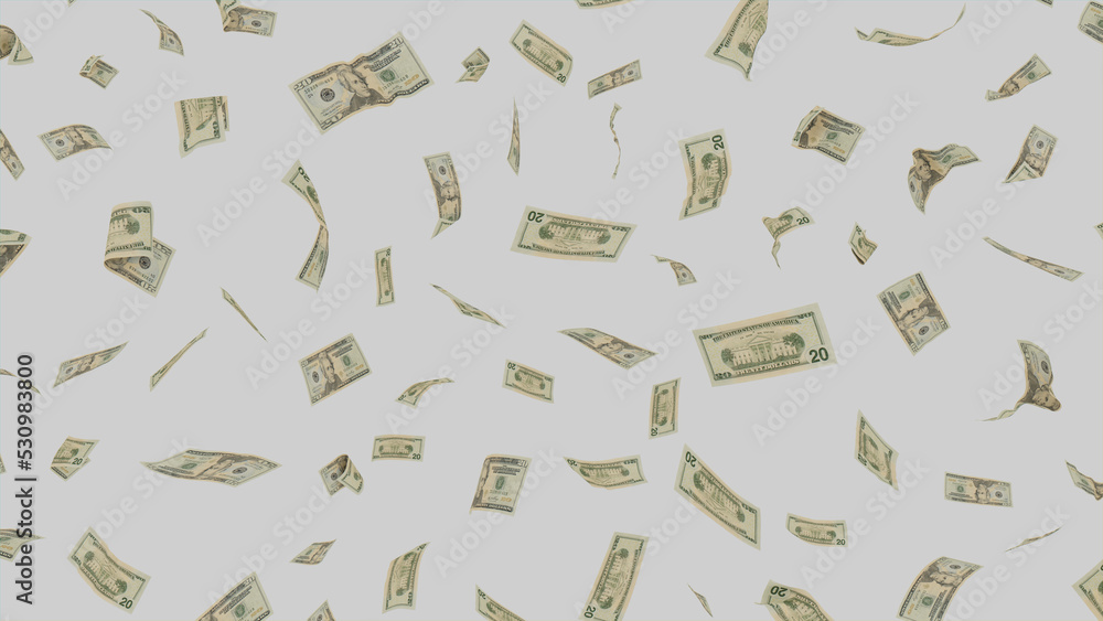 US Dollar Wallpaper with Twenty Dollar Bills. Wealth concept with ...