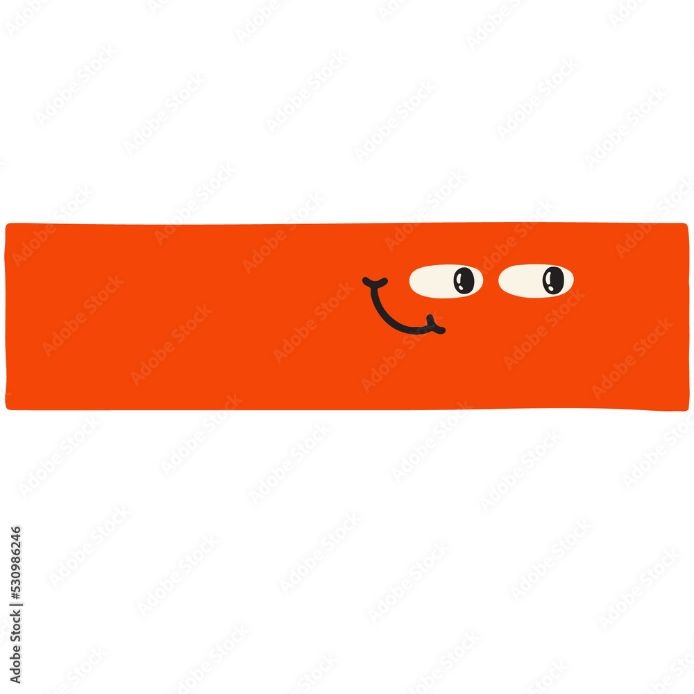 Rectangle shape vector illustration in cartoon character design Stock ...