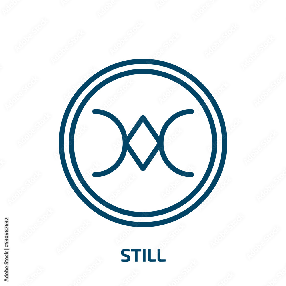 still icon from zodiac collection. Thin linear still, equipment ...