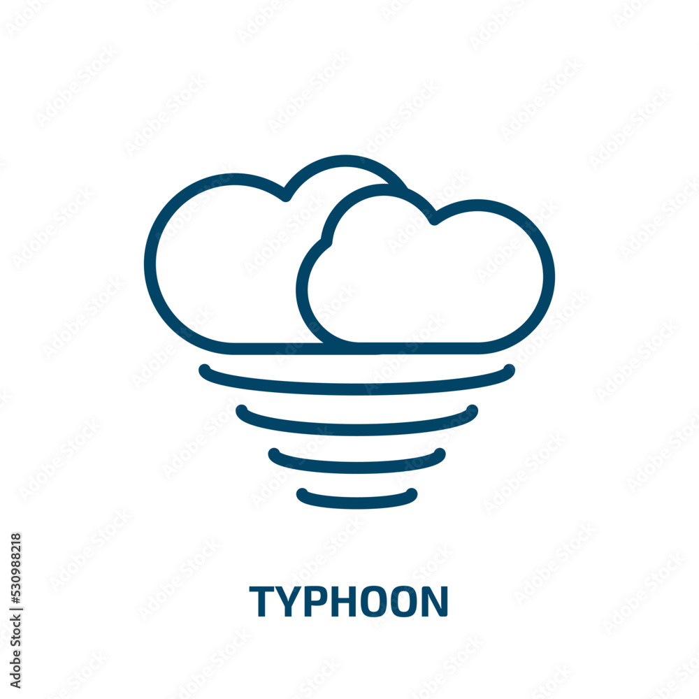 typhoon icon from weather collection. Thin linear typhoon, tornado ...