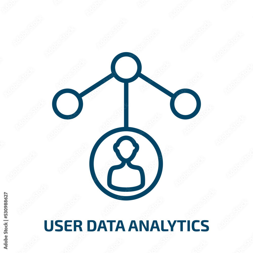 user data analytics icon from user interface collection. Thin linear ...