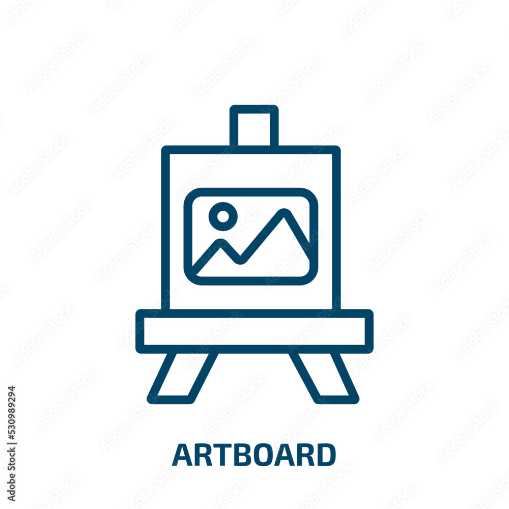 artboard icon from user interface collection. Thin linear artboard ...