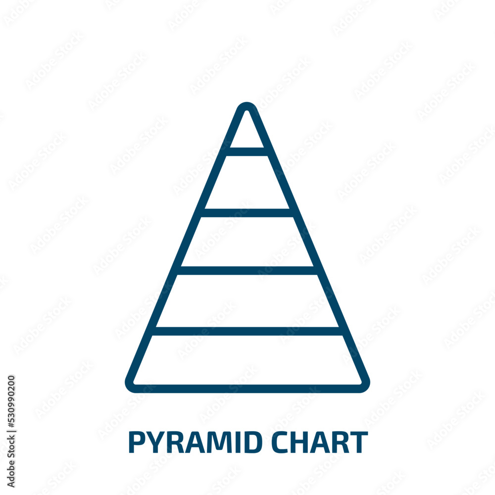 pyramid chart icon from analytics collection. Thin linear pyramid chart ...