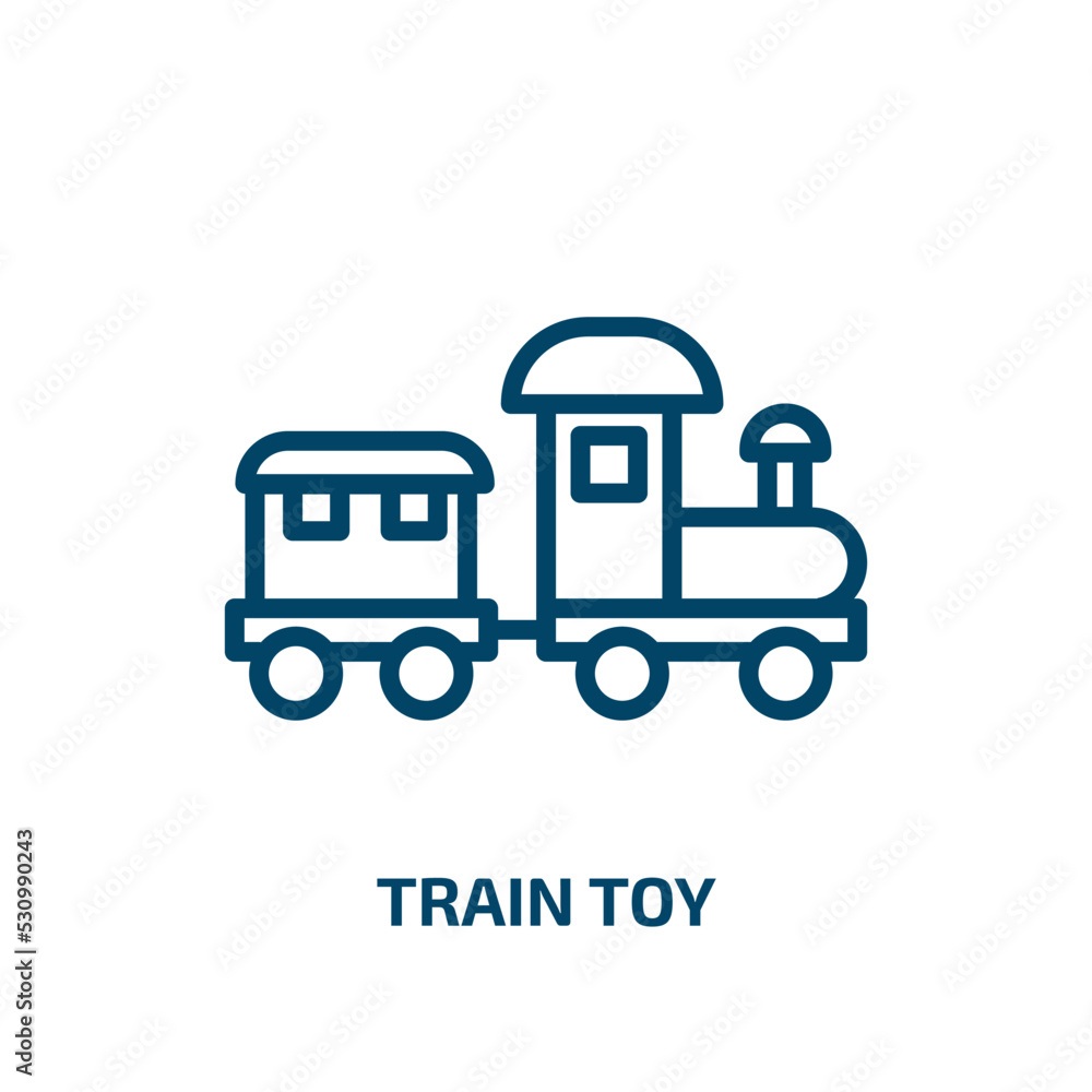 Vecteur Stock train toy icon from toys collection. Thin linear train ...