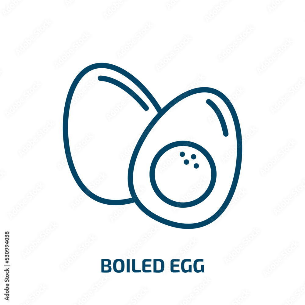 boiled egg icon from food collection. Thin linear boiled egg, food, breakfast outline icon ...