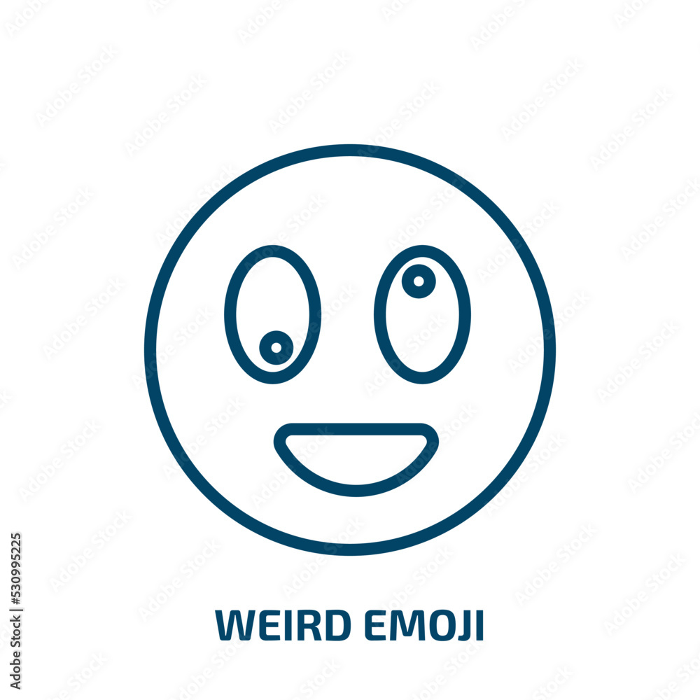 weird emoji icon from emoji collection. Thin linear weird emoji ...