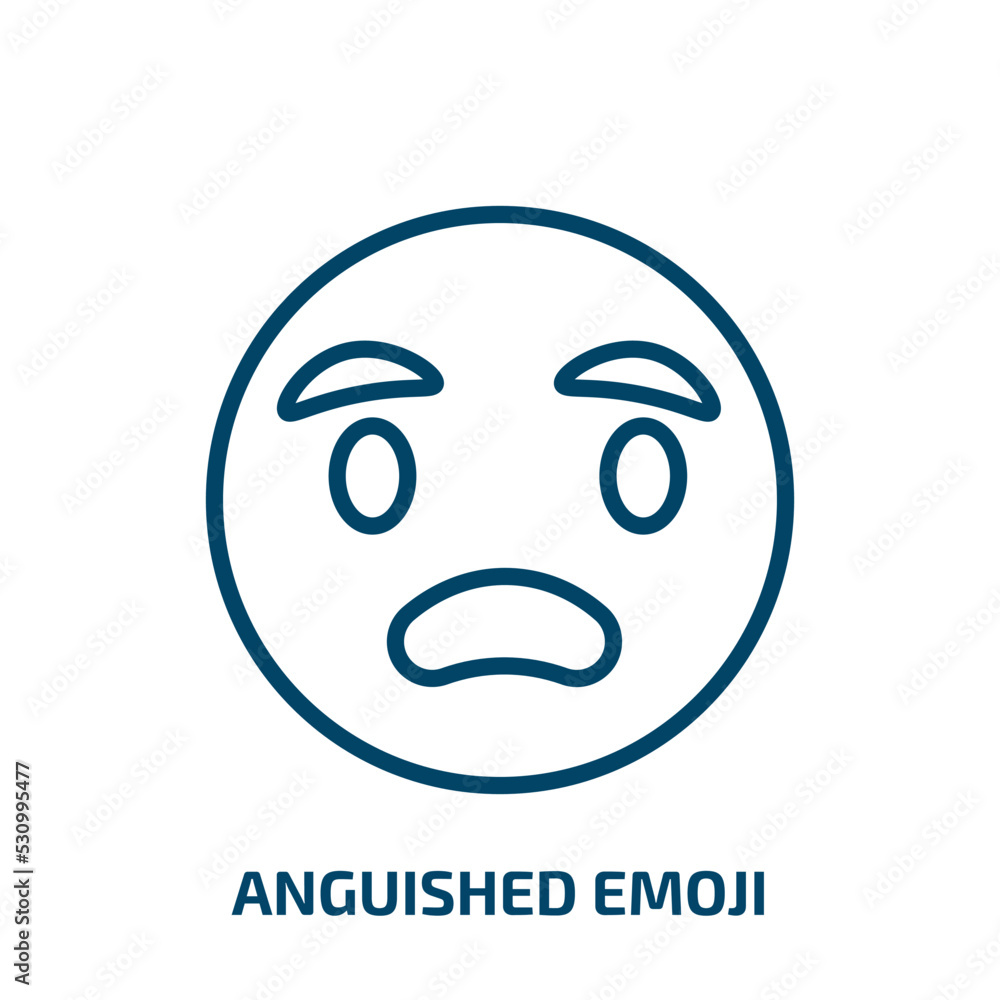 anguished emoji icon from emoji collection. Thin linear anguished emoji ... anguished emoji icon from emoji collection. Thin linear anguished emoji ...