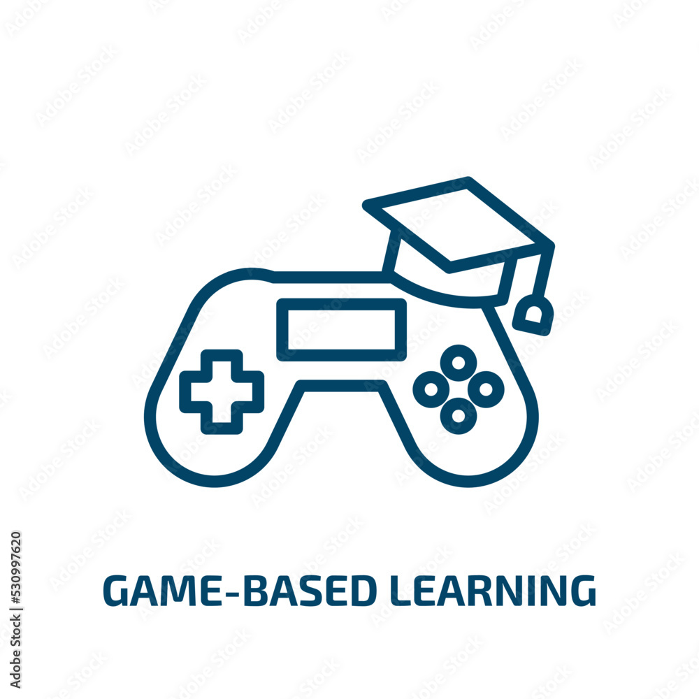 game-based learning icon from e learning and education collection. Thin ...