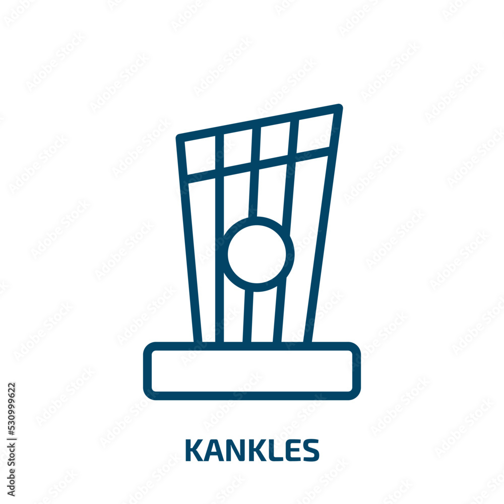 kankles icon from culture collection. Thin linear kankles, traditional ...